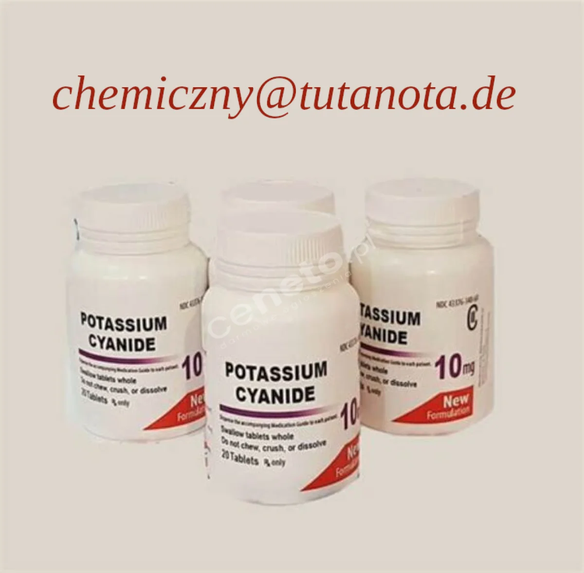 Cyjanek Potasu w tabletkach 20 szt. Jedyny w Polsce! ChemPoland (Wrocław)